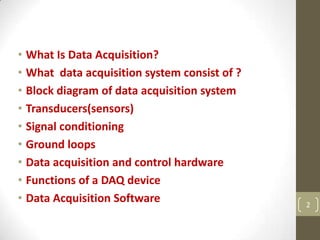 Data acquisition system | PPTX