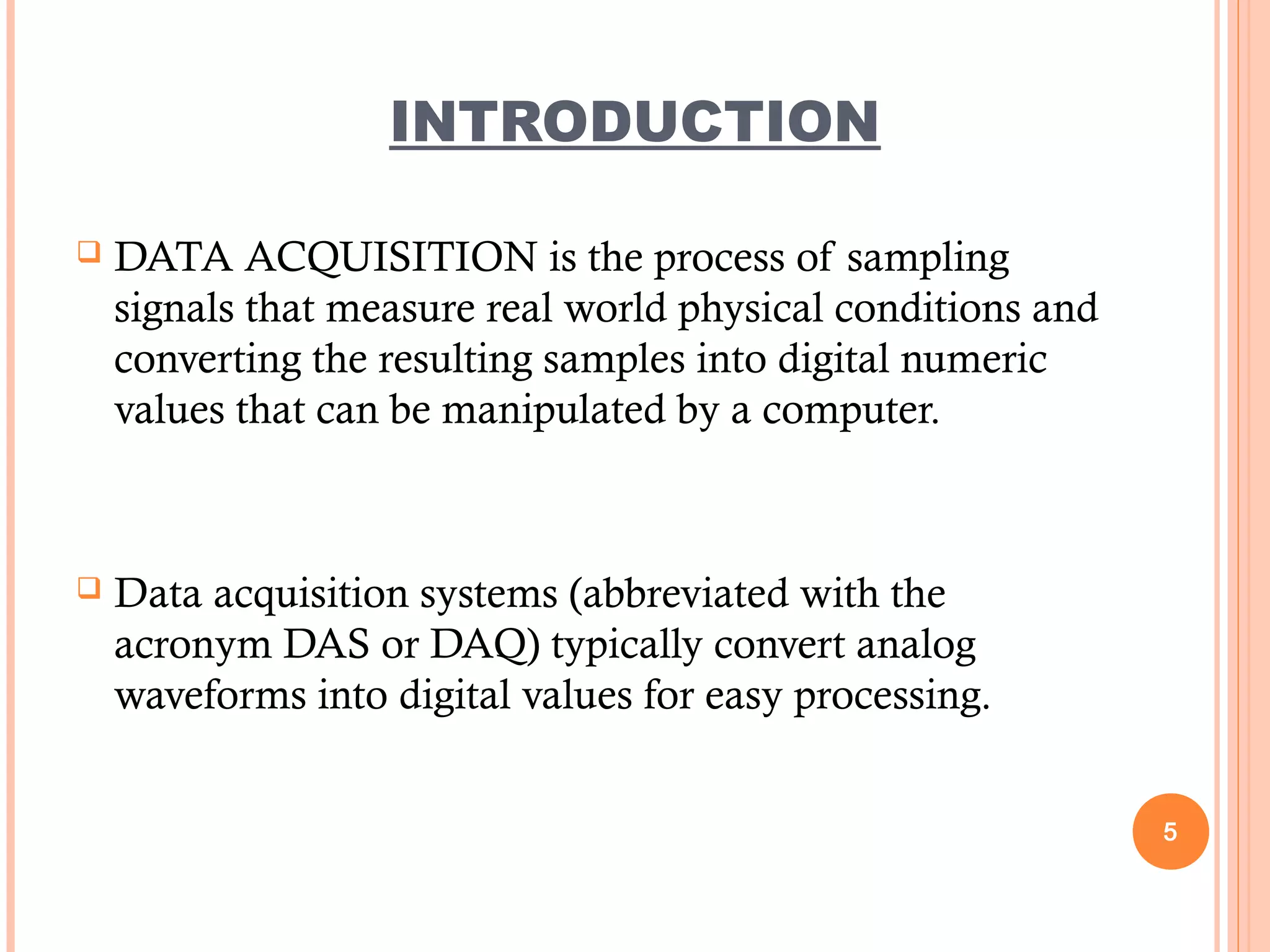 Data acquisition system (DAS) | PPT