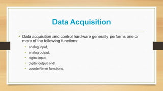 Data acquisition system | PPTX | Computing | Technology & Computing