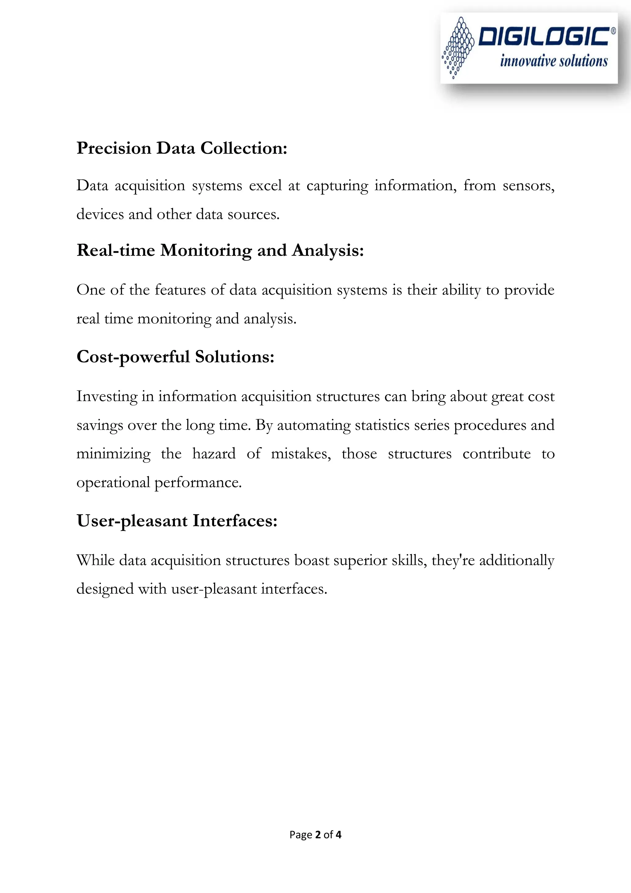 Data Acquisition Systems | Digilogic Systems | PDF
