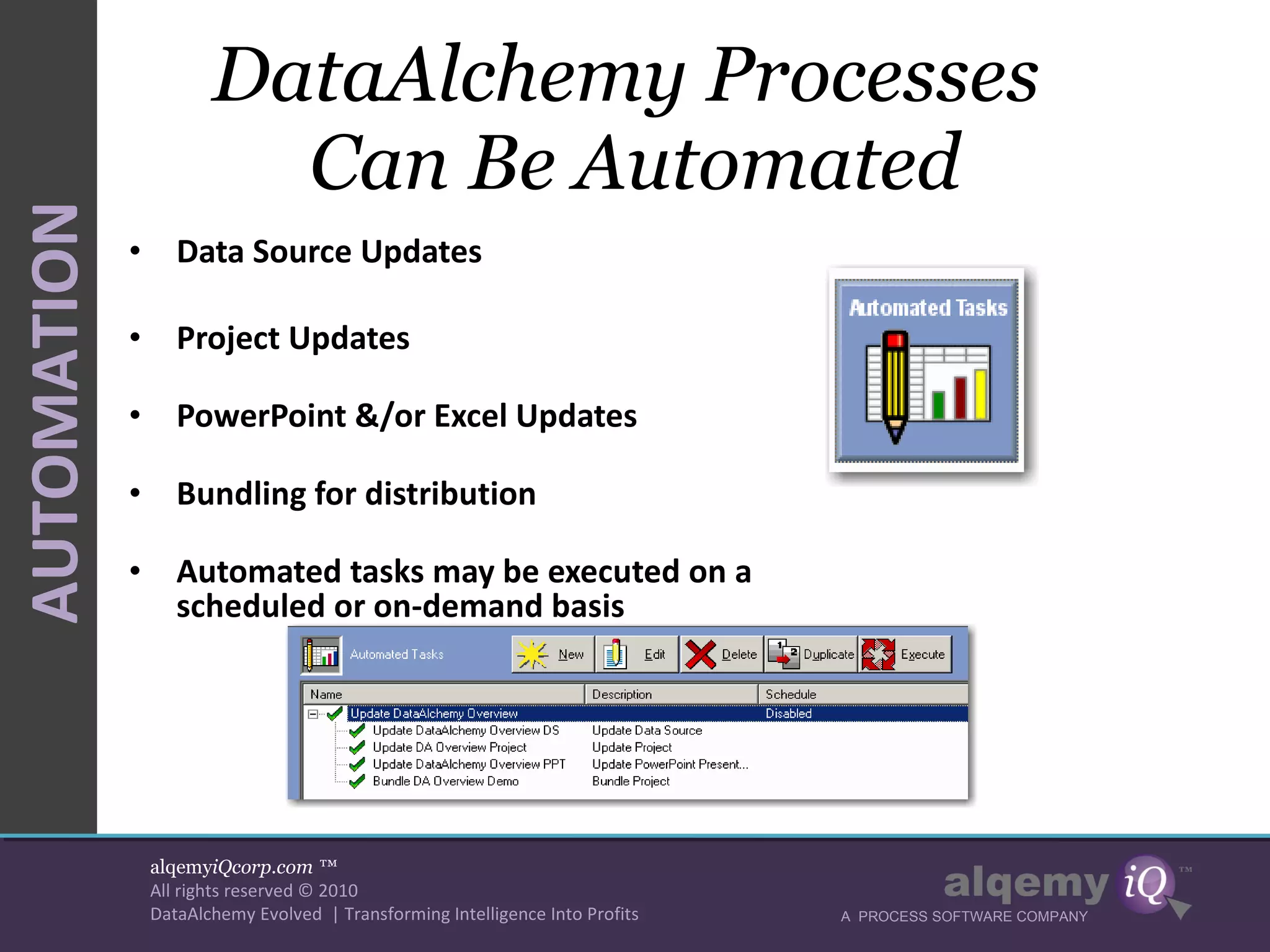 Data Alchemy Overview Presentation (Static Version) | PPT