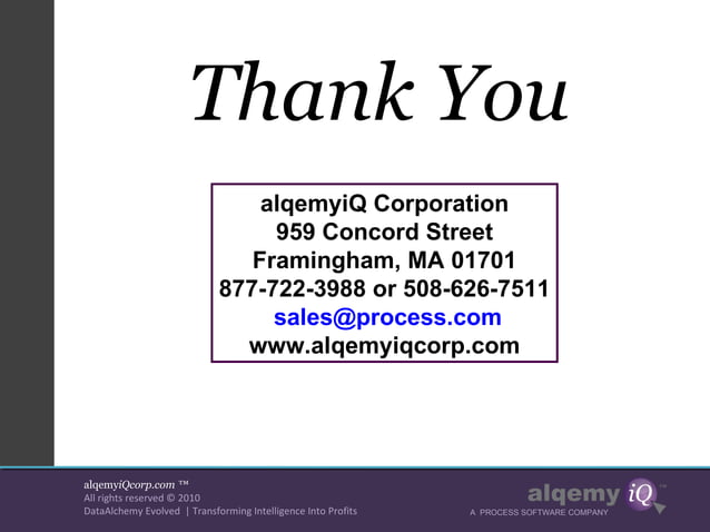 Data Alchemy Overview Presentation (Static Version) | PPT