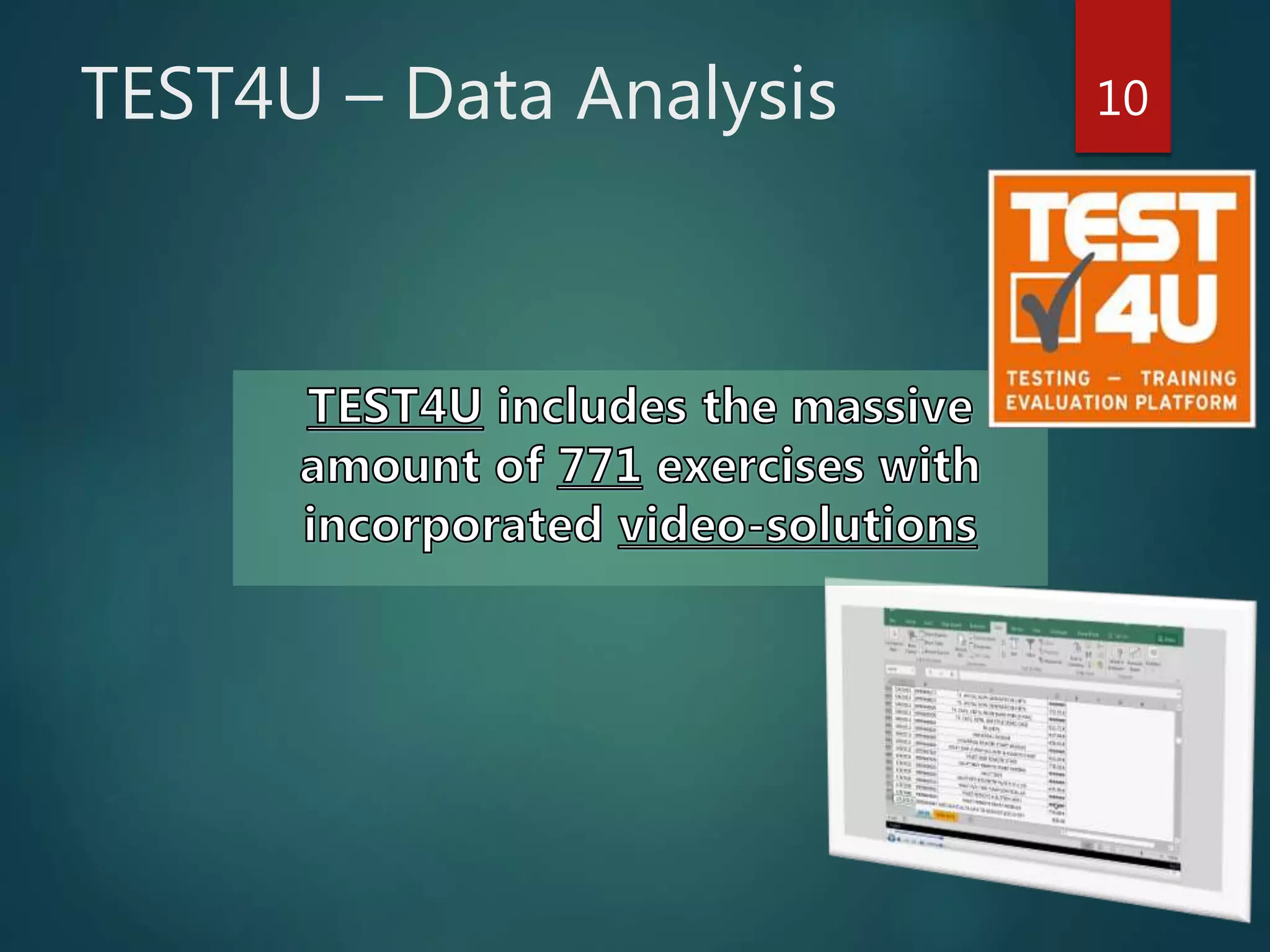 Data Analysis with Excel & TEST4U | PPT