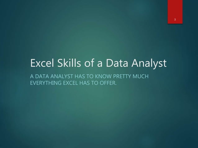 Data Analysis with Excel & TEST4U | PPT