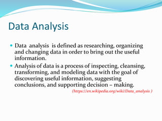 Data analysis | PPT