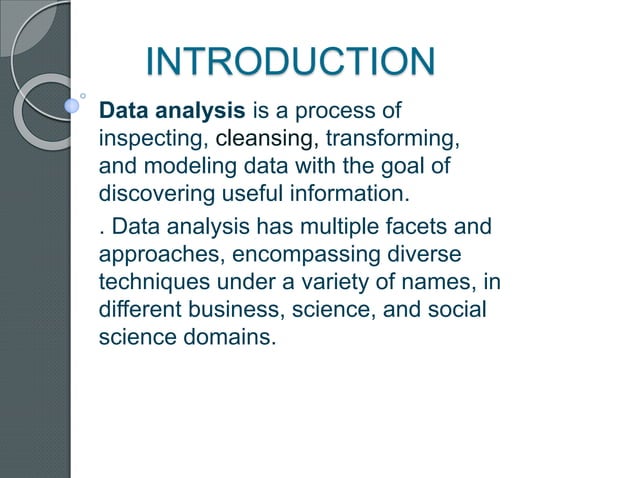 Data analysis | PPT