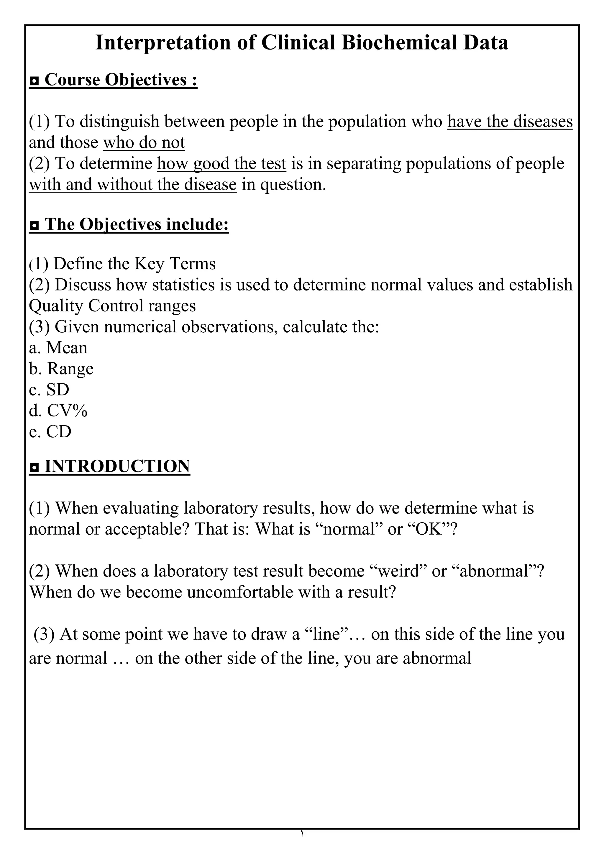 Data analysis ( Bio-statistic ) | PDF
