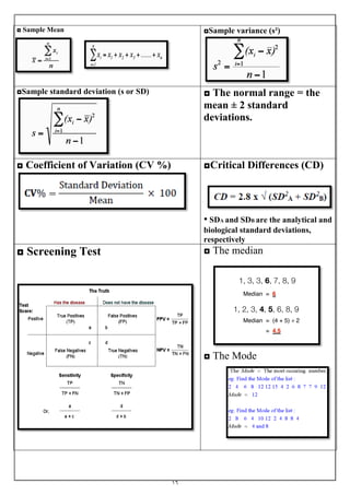 Data analysis ( Bio-statistic ) | PDF