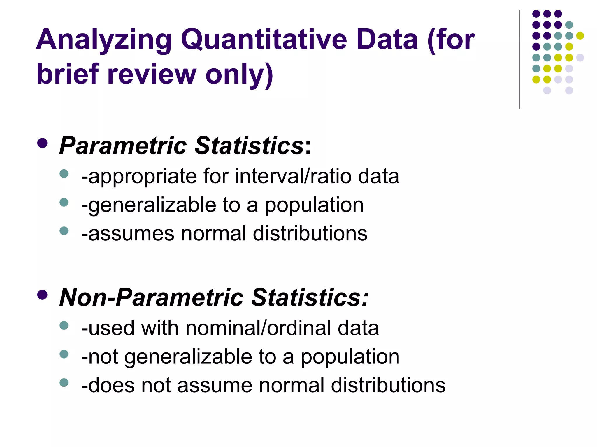 Quantitative Data analysis | PPT