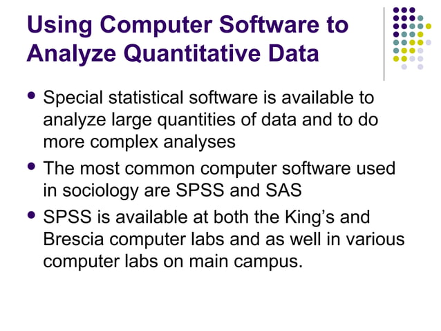 Quantitative Data analysis | PPT