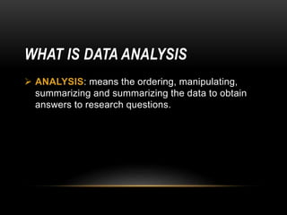 what is Data analysis | PPTX