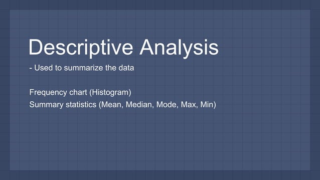 Data analysis in social sciences | PPTX