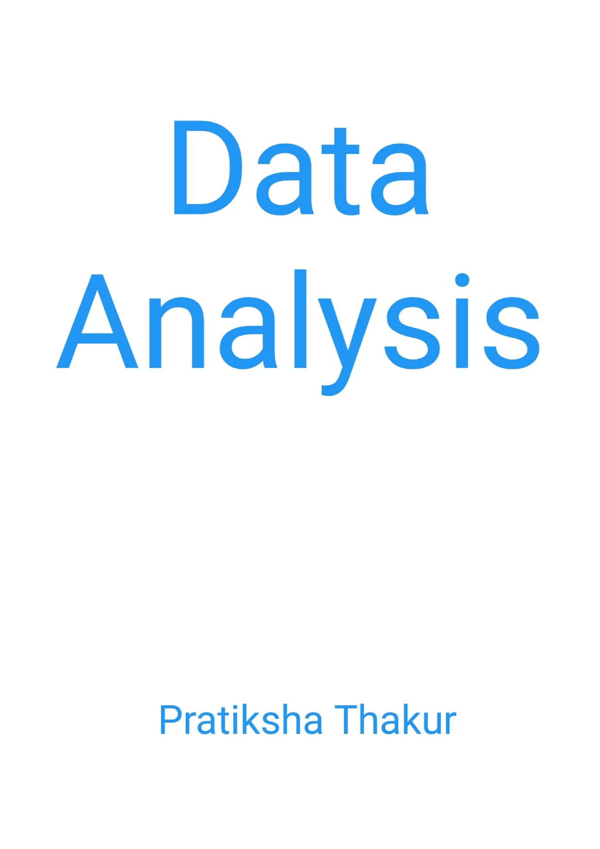 Data Analysis | PDF