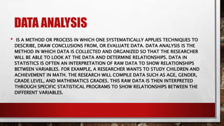 Data Analysis.pptx | Educational Assessment | Education