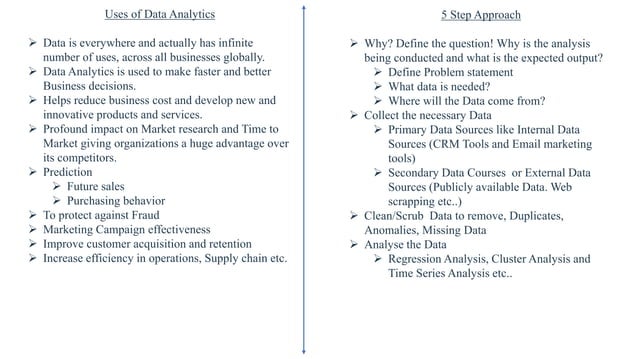 Data Analysis - Approach & Techniques | PPTX