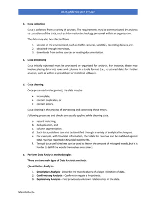 Data analysis step by step guide | PDF