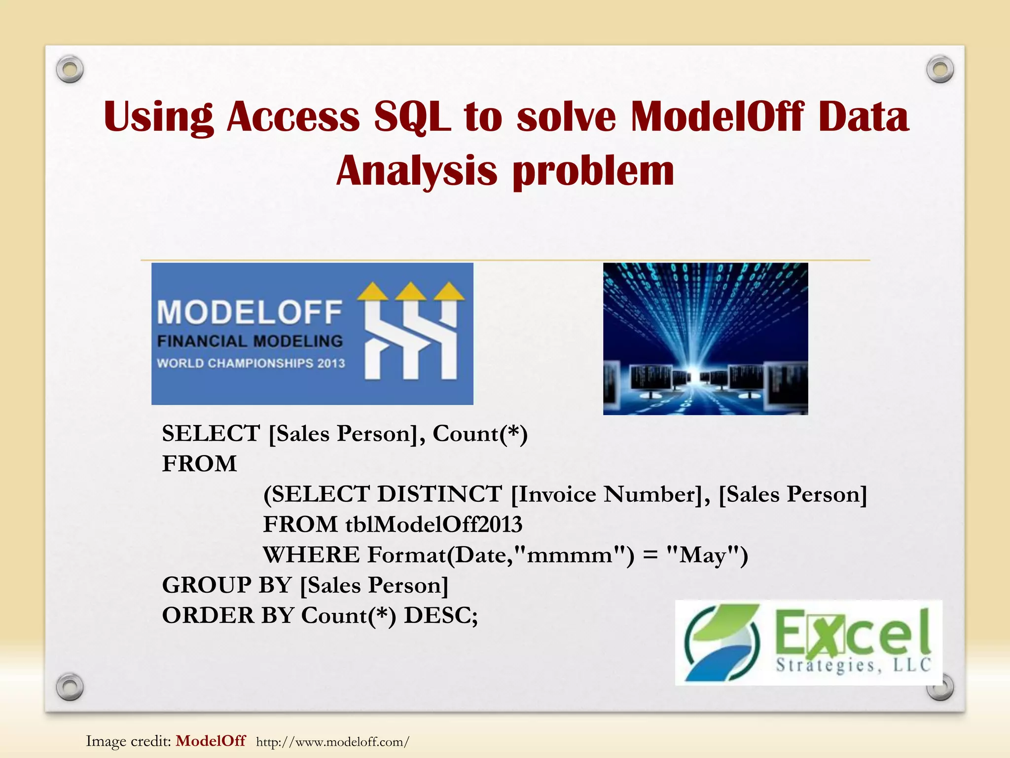 Data analysis accesssql_modeloff | PDF | Databases | Computer Software and Applications