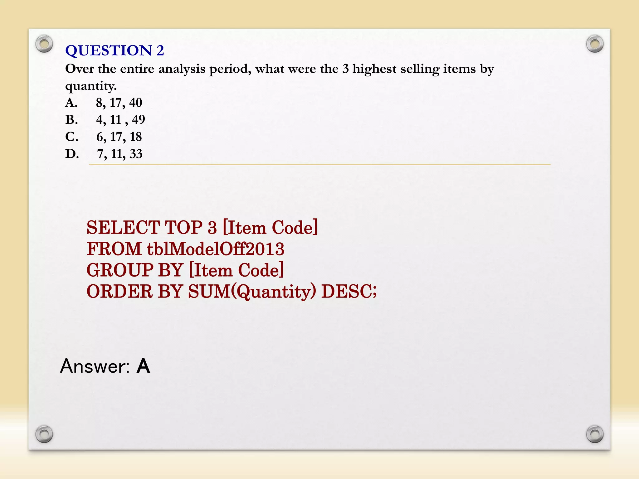 Data analysis accesssql_modeloff | PDF