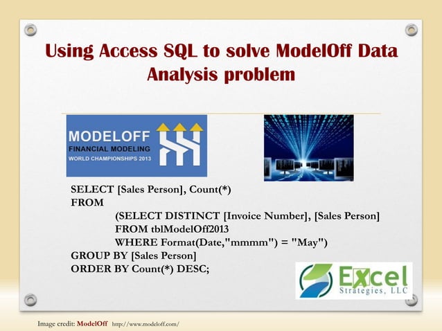 Data analysis accesssql_modeloff | PPT
