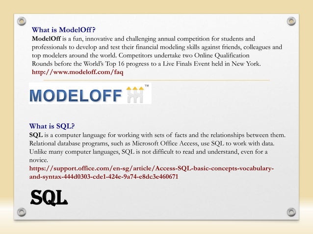 Data analysis accesssql_modeloff | PPT