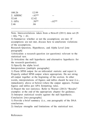 Data analysis and application | DOCX