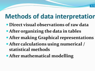 Data analysis and Interpretation | PPTX
