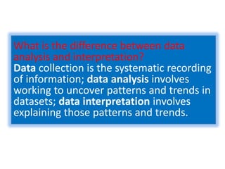 Data analysis and Interpretation | PPTX