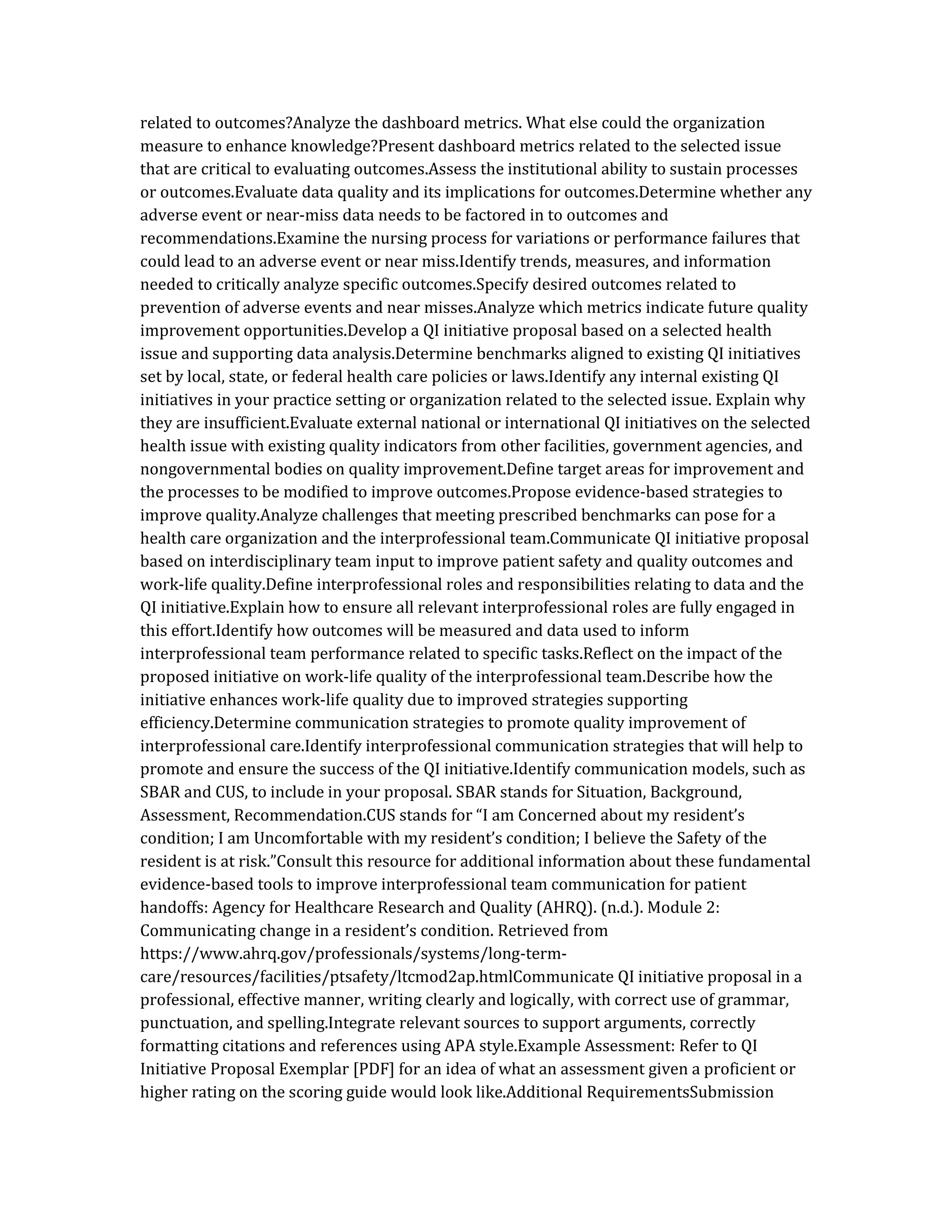 Data Analysis and Quality Improvement Initiative Proposal.docx