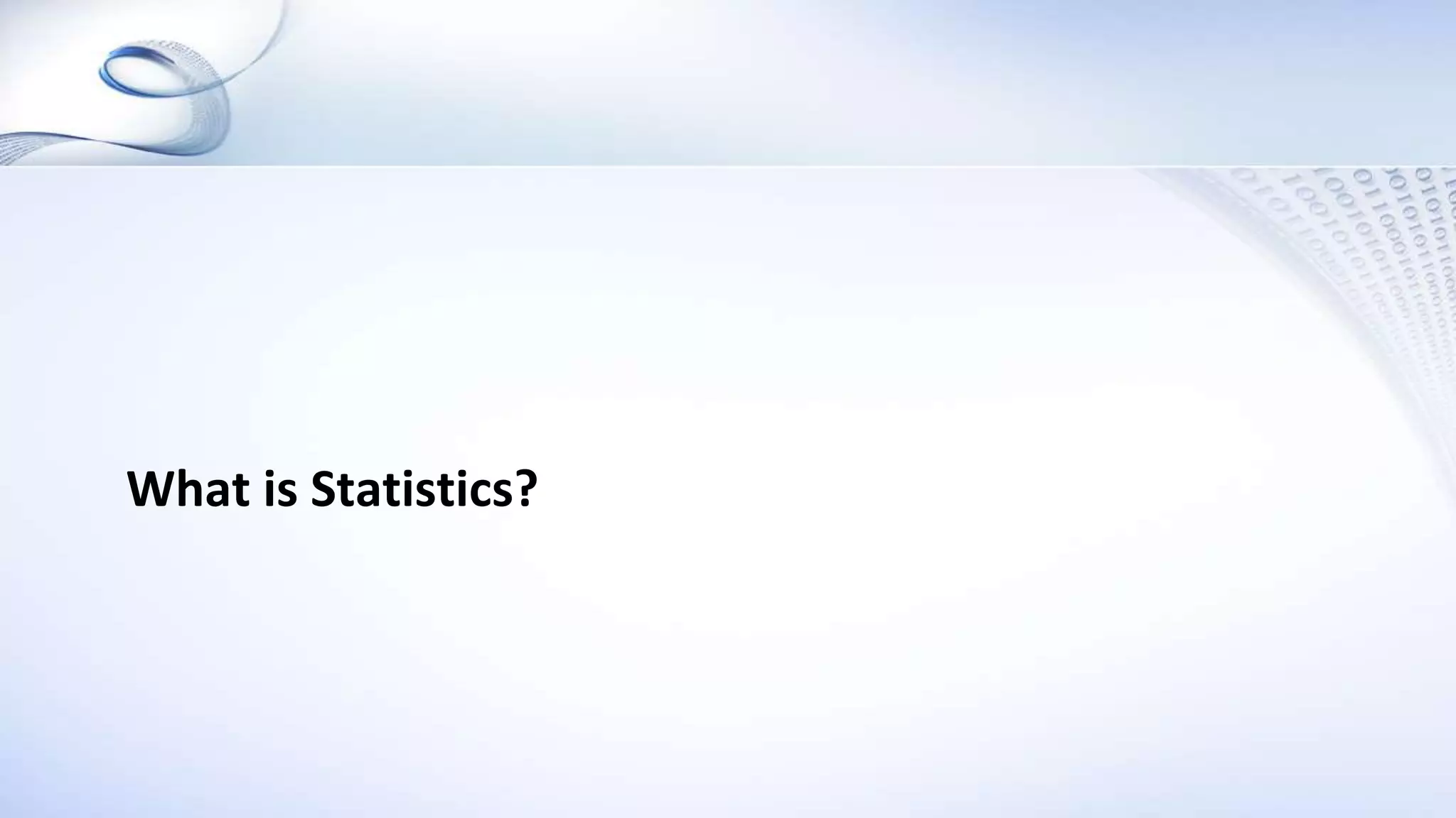 Data Analysis and Statistics | PPTX