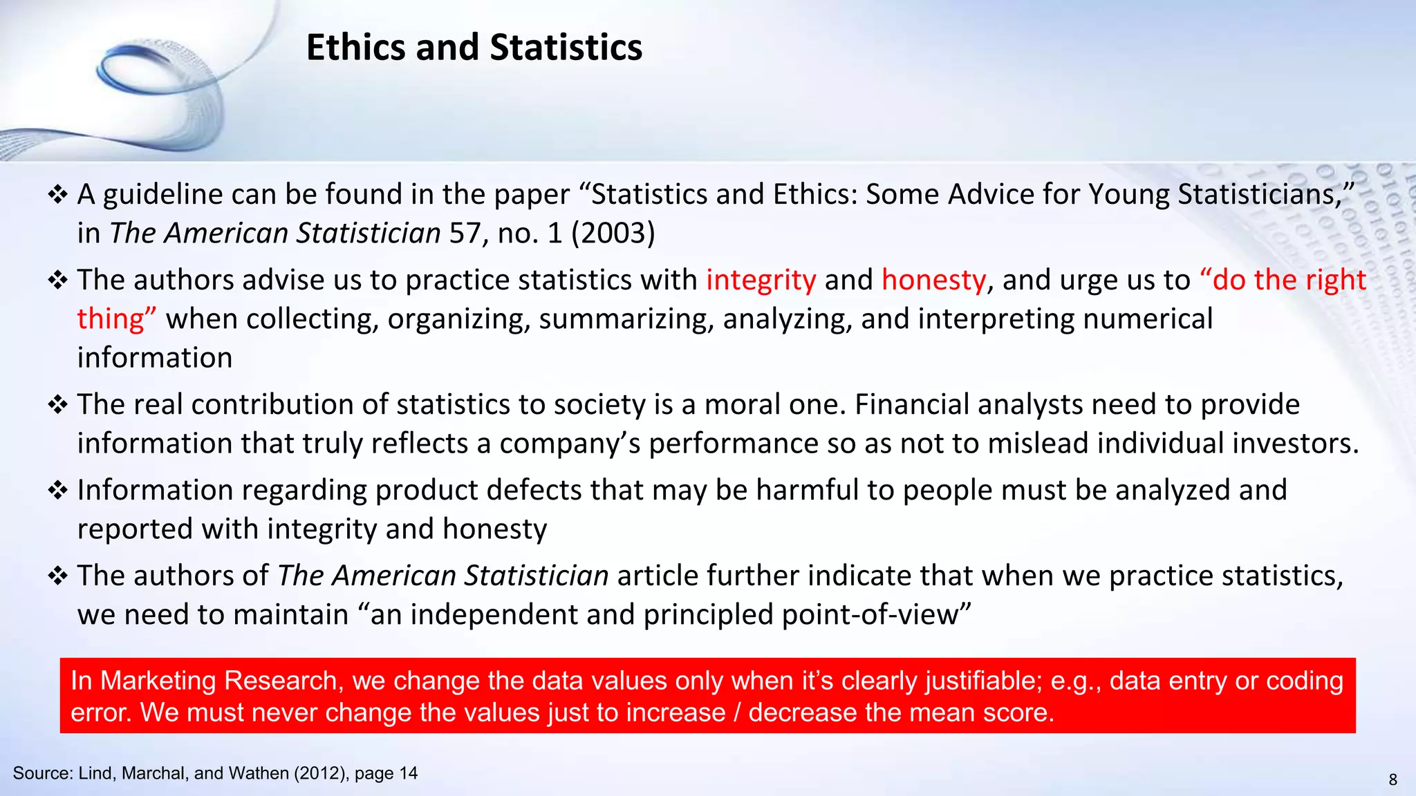 Data Analysis and Statistics | PPTX