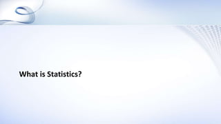 Data Analysis and Statistics | PPTX