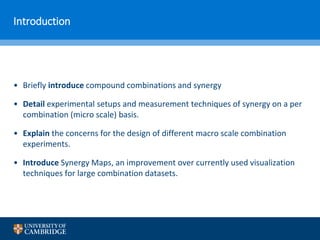 Data analysis and Visualisation Techniques for Compound Combination ...