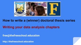 How to write your dissertation data analysis chapters. | PPT