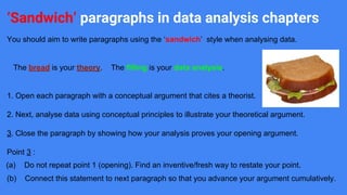 How to write your dissertation data analysis chapters. | PPT