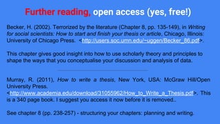 How to write your dissertation data analysis chapters. | PDF | Science