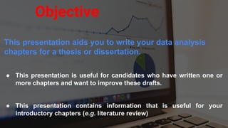 How to write your dissertation data analysis chapters. | PDF | Science