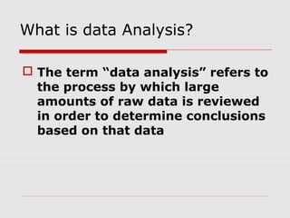 Data analysis for effective decision making | PPT