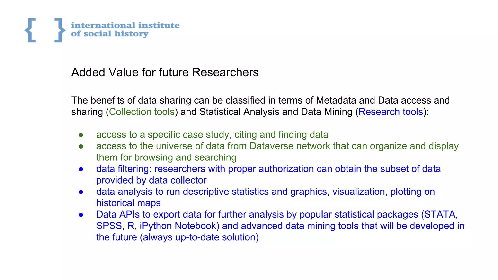 Data analysis in dataverse & visualization of datasets on historical ...
