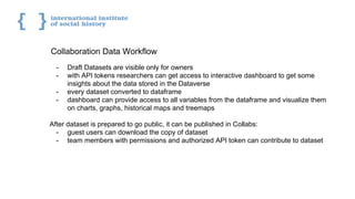 Data analysis in dataverse & visualization of datasets on historical ...