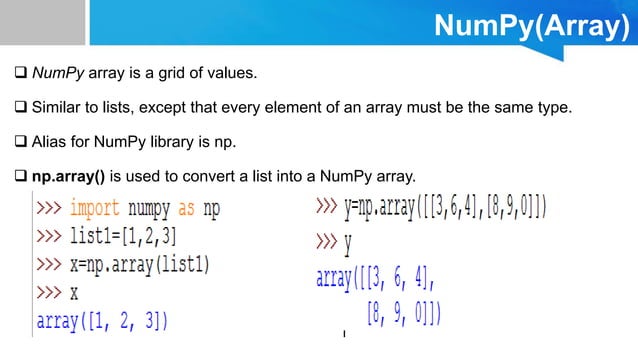Data Analysis in Python-NumPy | PPTX