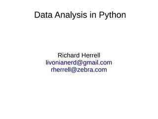 Data Analysis in Python | PPT