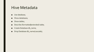 Data analysis on hadoop | PPT