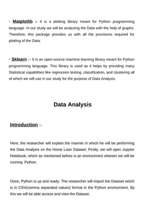 Data Analysis on Home Loan Dataset using Python | PDF