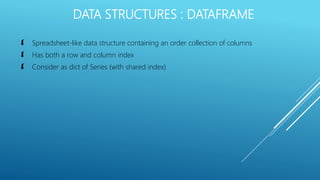 Data Analysis packages | PPTX | Programming Languages | Computing