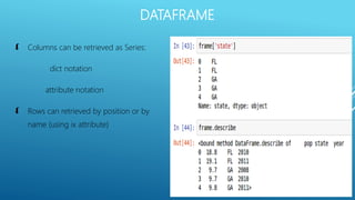 Data Analysis packages | PPTX | Programming Languages | Computing