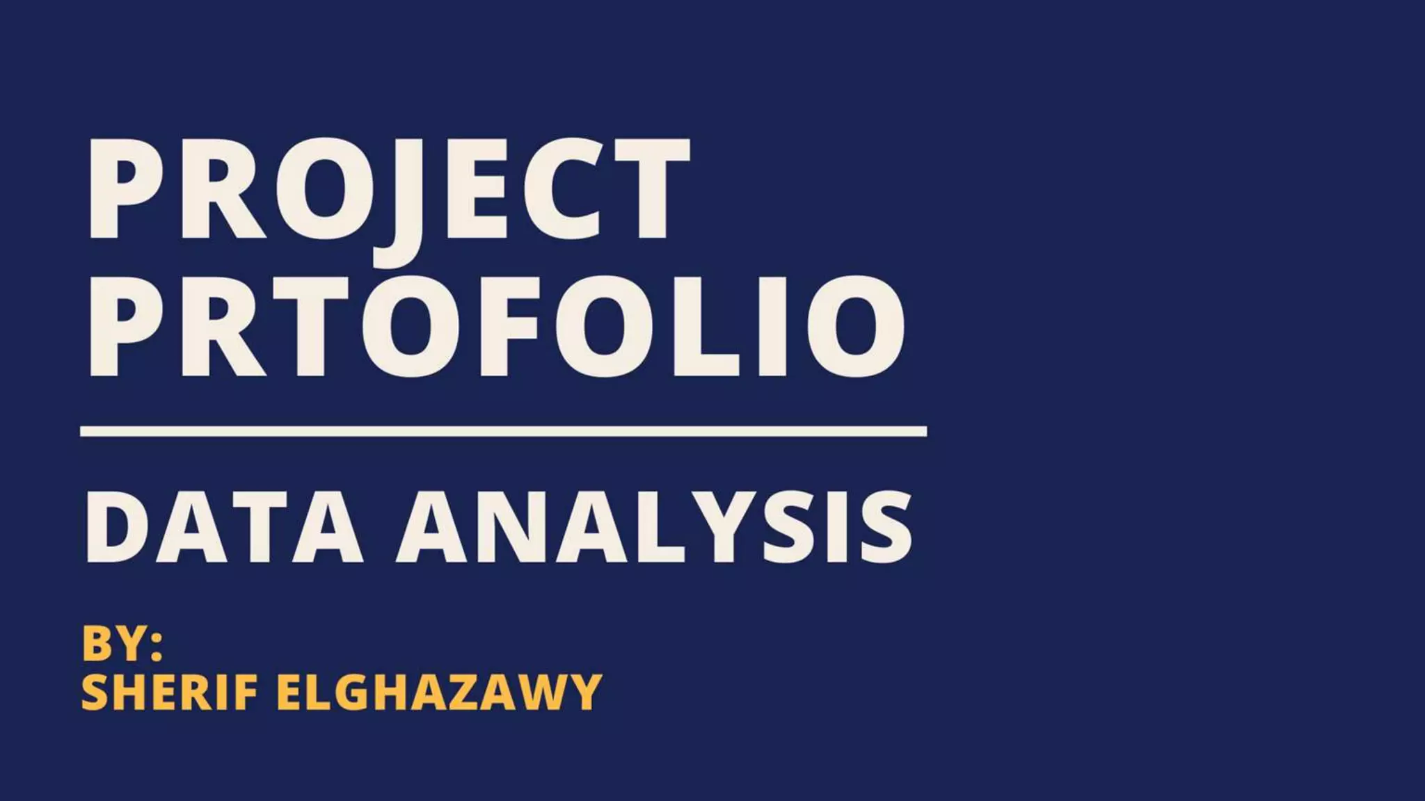 Data analysis portfolio show | PPSX | Business | Business and Finance