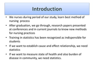 Introduction to Data Analysis for Nurse Researchers | PPTX