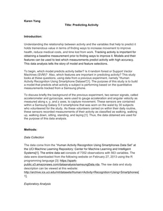 Data analysis_PredictingActivity_SamsungSensorData | PDF