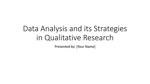 Data Analysis and its strategies and Representation | PPTX | Science