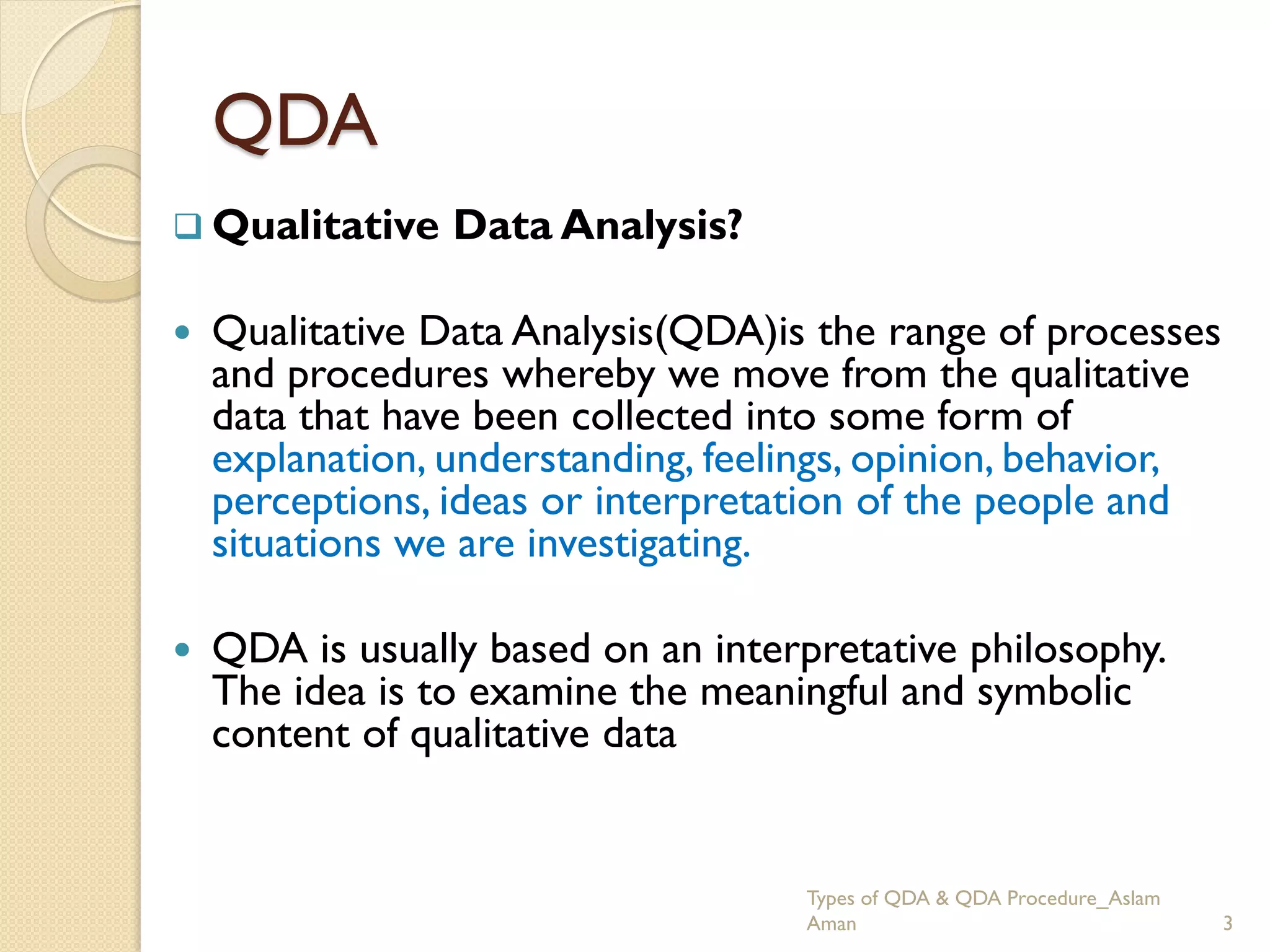 Data Analysis Procedure and Types of Quality Data | PDF